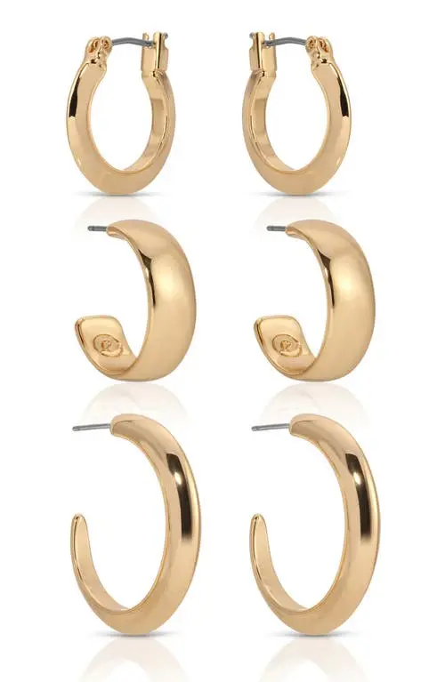 Ettika Set Of Hoop Earrings - Gold
