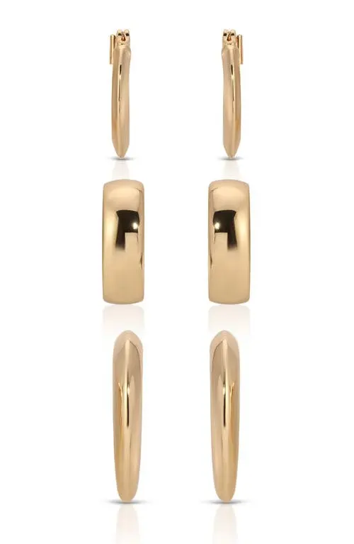 Ettika Set Of Hoop Earrings - Gold