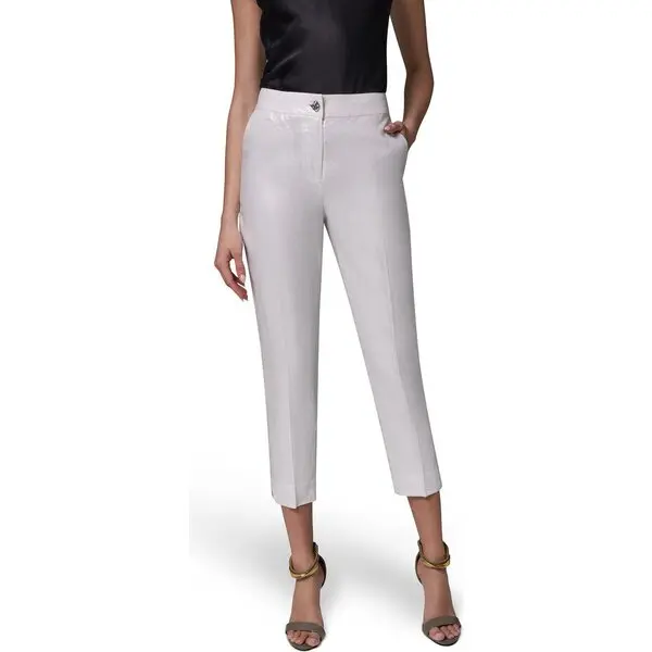 Donna Karan New York Metallic Linen Crop Pants