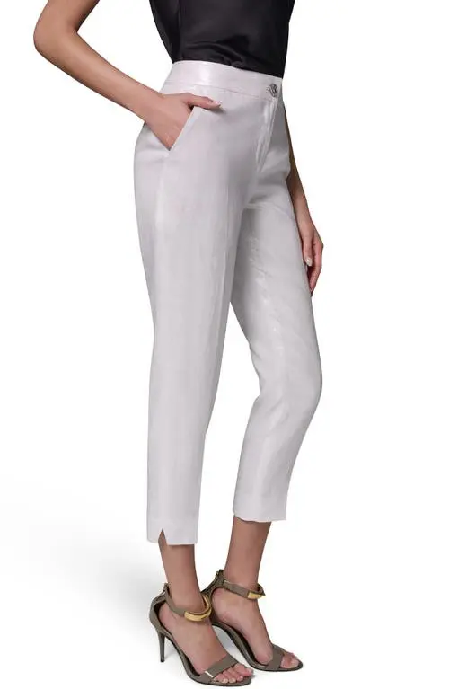 Donna Karan New York Metallic Linen Crop Pants