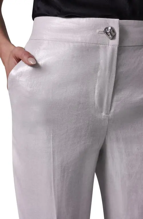 Donna Karan New York Metallic Linen Crop Pants