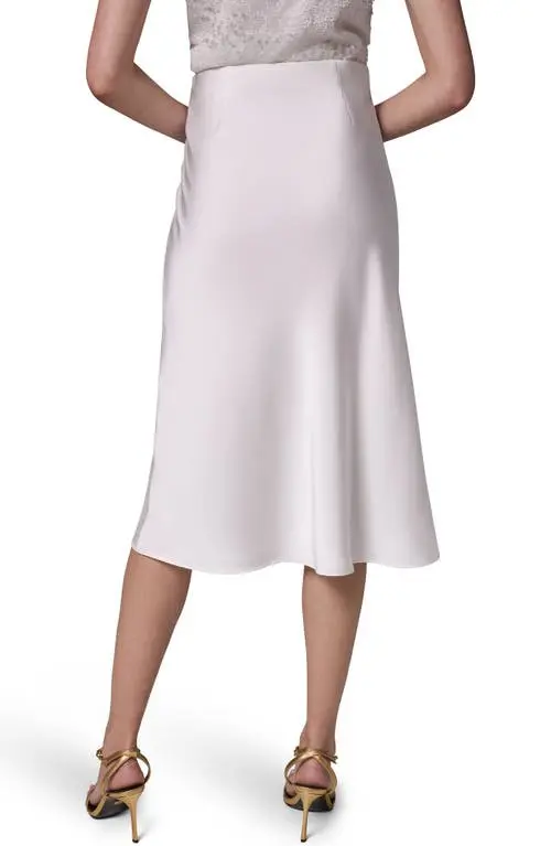 Donna Karan New York Satin Midi Skirt - Cream
