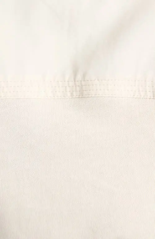 Moncler Hybrid Knit & Woven Drawstring Minidress - Neutral
