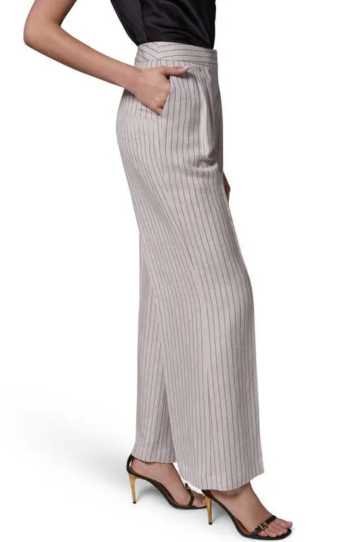 Donna Karan New York Mid-rise Pinstripe Wide Leg Pants