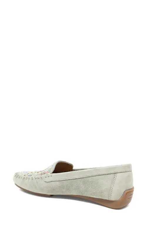 DJANGO AND JULIETTE Larius Suede Moccasin Loafer - Sage Suede