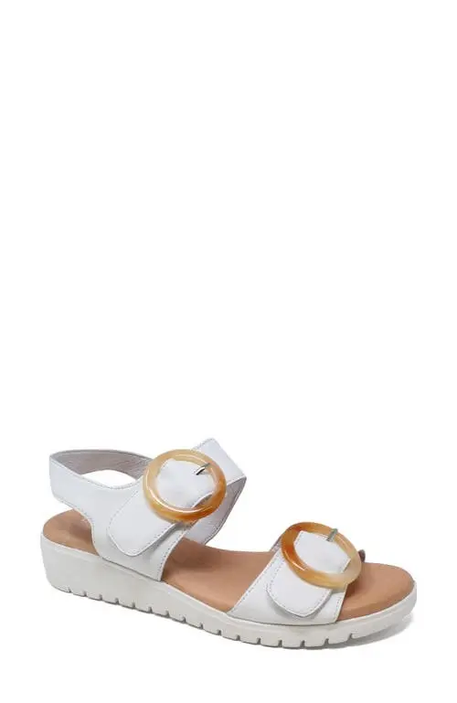 DJANGO AND JULIETTE Low Wedge Sandals - White-white Sole