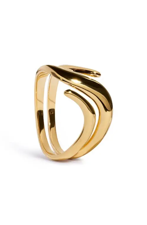 Monica Vinader Swirl Wrap Ring - 18k Gold Vermeil