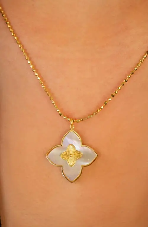 Argento Vivo Ball Chain Clover Pendant Necklace