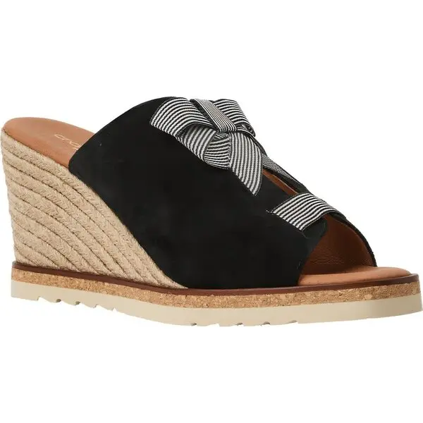 Andre Assous Mason Wedge Sandal - Black