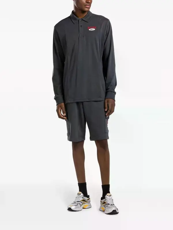 REEBOK Logo-embroidered Cotton Polo Shirt