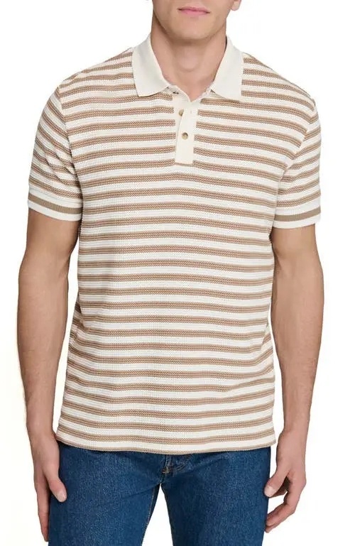 CON.STRUCT Slim Fit Short Sleeve Stripe Polo