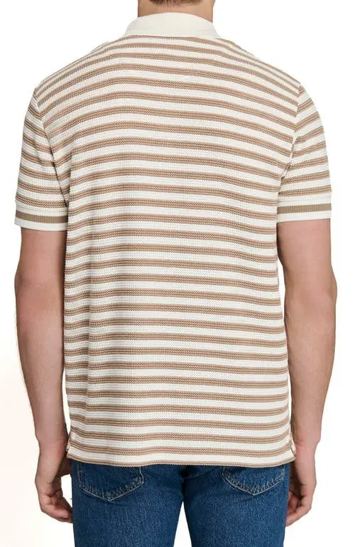 CON.STRUCT Slim Fit Short Sleeve Stripe Polo