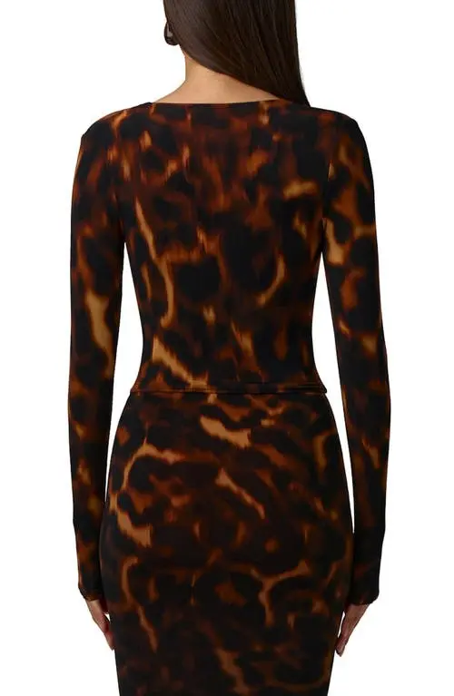 Naked Wardrobe Printed Long Sleeve Cardigan