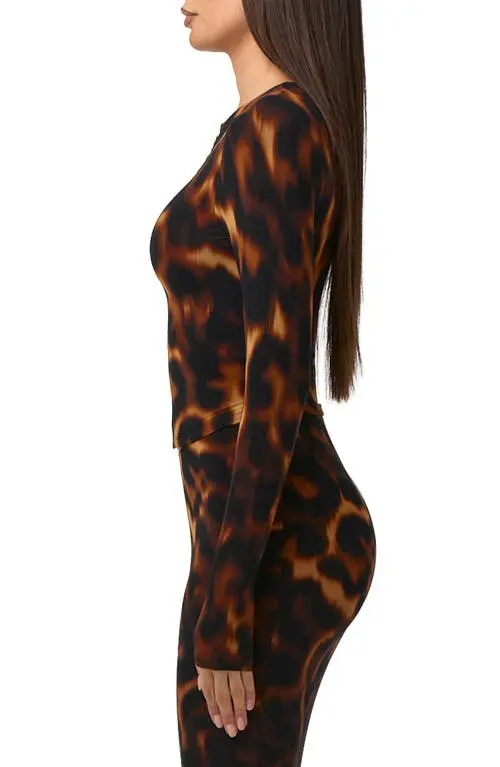 Naked Wardrobe Printed Long Sleeve Cardigan