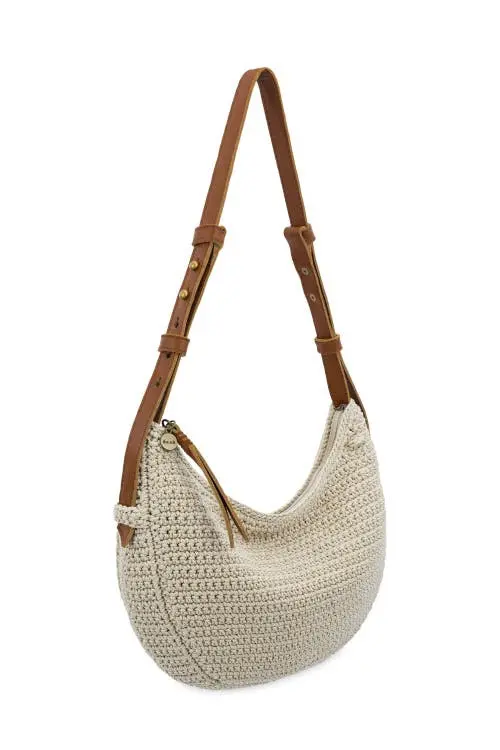 THE SAK Tess Shoulder Bag Hand Crochet - Ecru