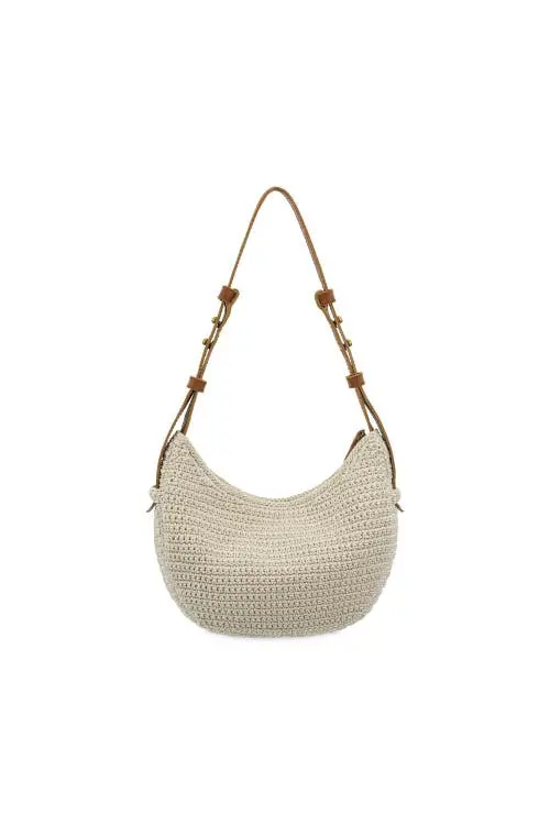 THE SAK Tess Shoulder Bag Hand Crochet - Ecru