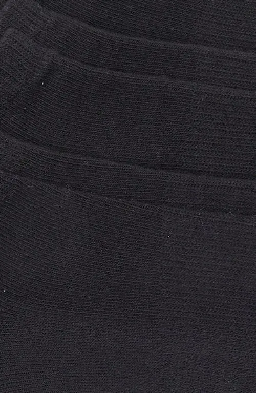 Nordstrom Everyday Tab Quarter Socks 3 Pack - Black
