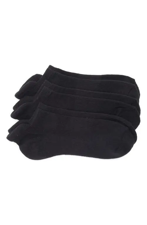 Nordstrom Everyday Tab Quarter Socks 3 Pack - Black