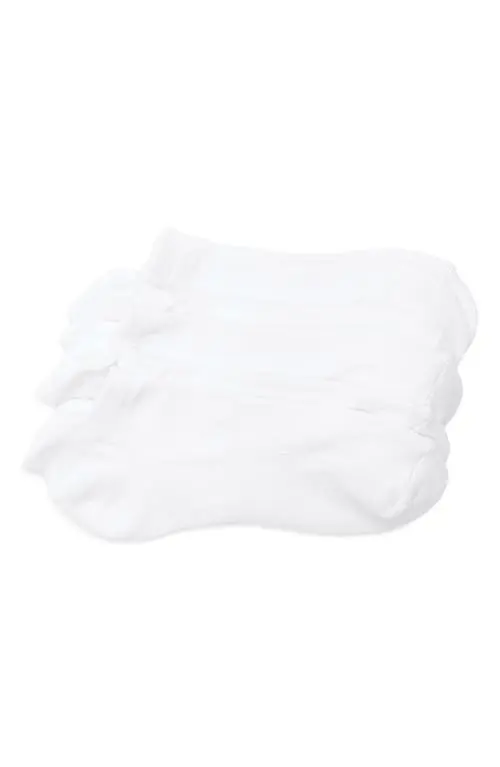 Nordstrom Everyday Tab Quarter Socks 3 Pack - White