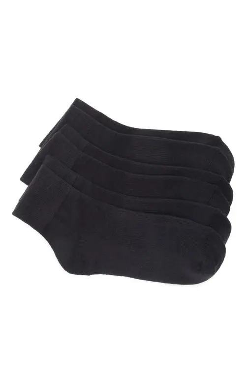 Nordstrom Everyday Quarter Socks Pack Of 3 - Black
