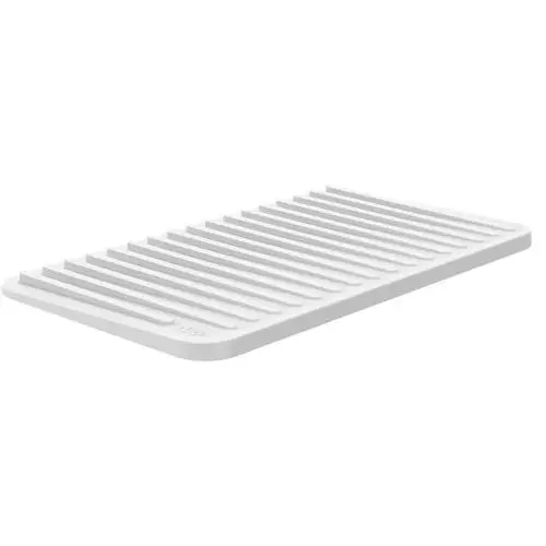 OU Durable Heat Resistant Nonslip Kitchen Glasses Drying Mat - White