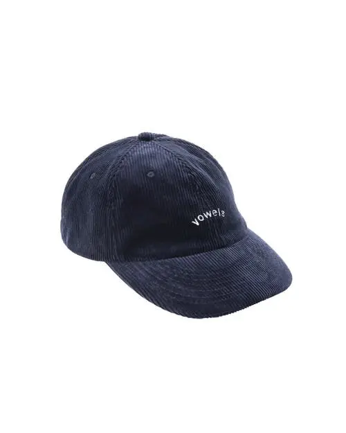 VOWELS Corduroy Cap With Logo - Navy