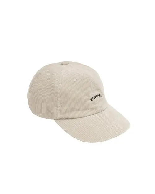 VOWELS Corduroy Logo Cap - Off White