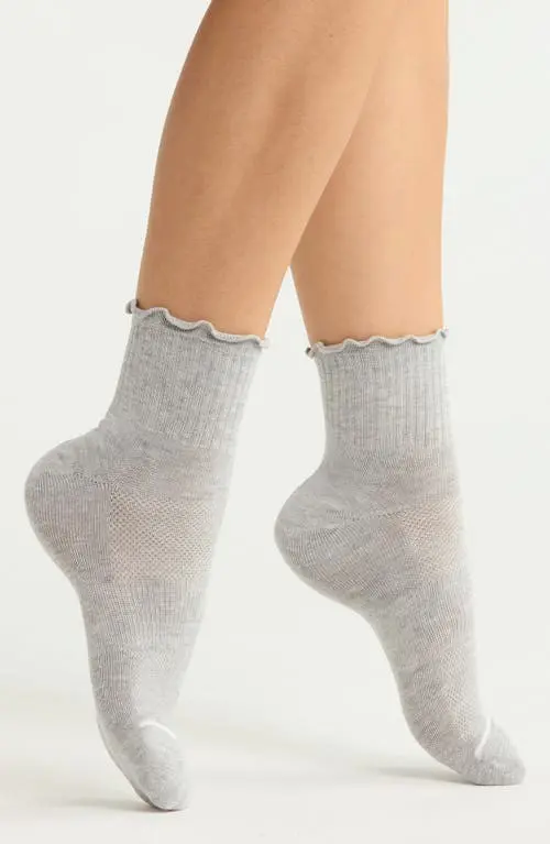 Nordstrom Athleisure Lettuce Edge Ankle Socks 3-pack - Oatmeal Multi Pack