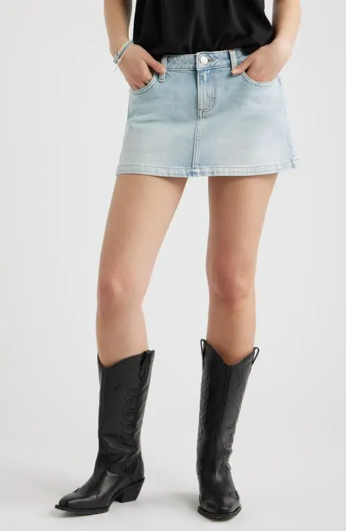 Bp. Low Rise Denim Mini Skirt - Spring Wash