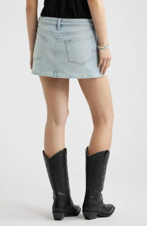 Bp. Low Rise Denim Mini Skirt - Spring Wash