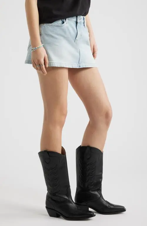 Bp. Low Rise Denim Mini Skirt - Spring Wash