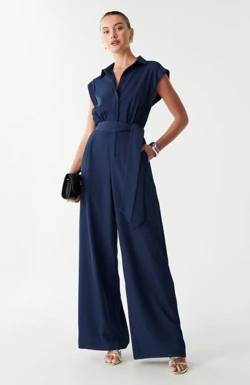 WILLA Kobe Jumpsuit - Navy Blue