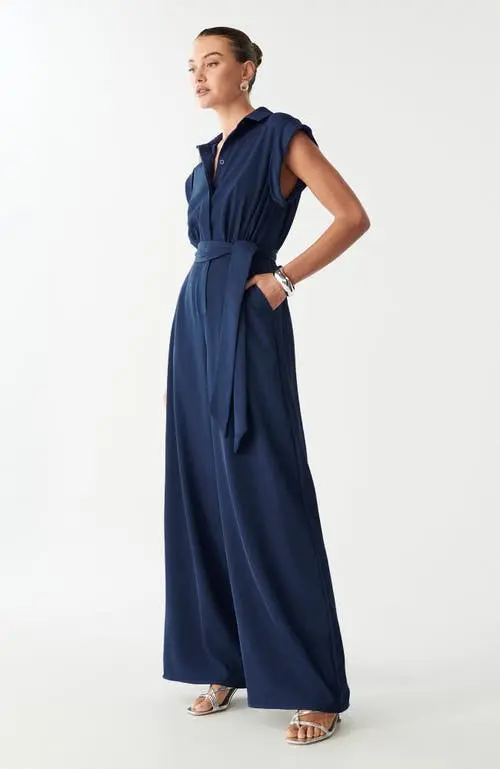 WILLA Kobe Jumpsuit - Navy Blue