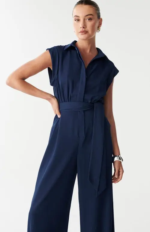 WILLA Kobe Jumpsuit - Navy Blue