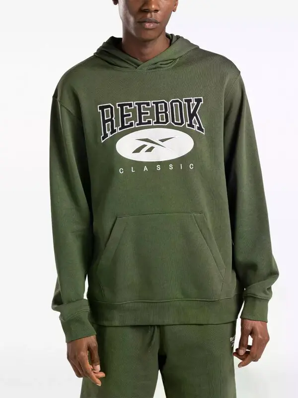 REEBOK Varsity Logo-embroidered Hoodie