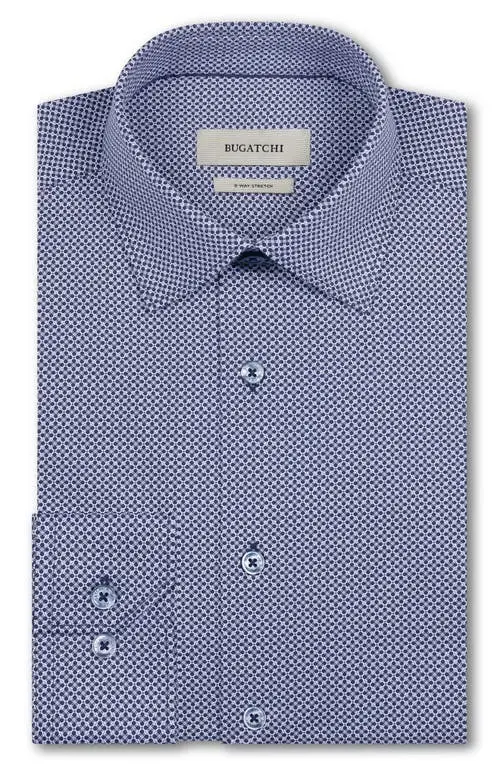 Bugatchi James Ooohcotton® Geo Print Button-up Shirt - Navy