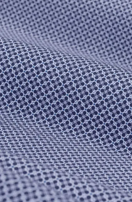 Bugatchi James Ooohcotton® Geo Print Button-up Shirt - Navy