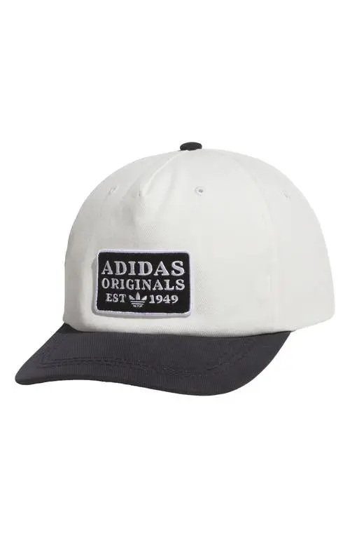 Adidas Utility Patch Snapback Baseball Cap - Off White/black/white
