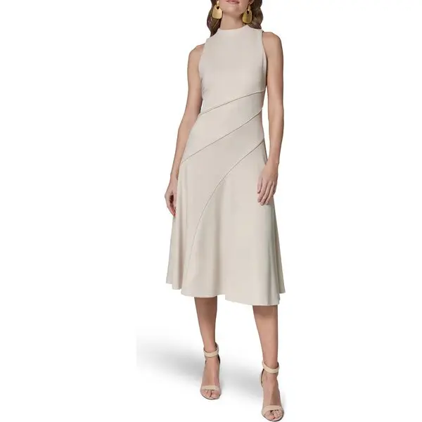 Donna Karan New York Sleeveless Fit & Flare Midi Dress