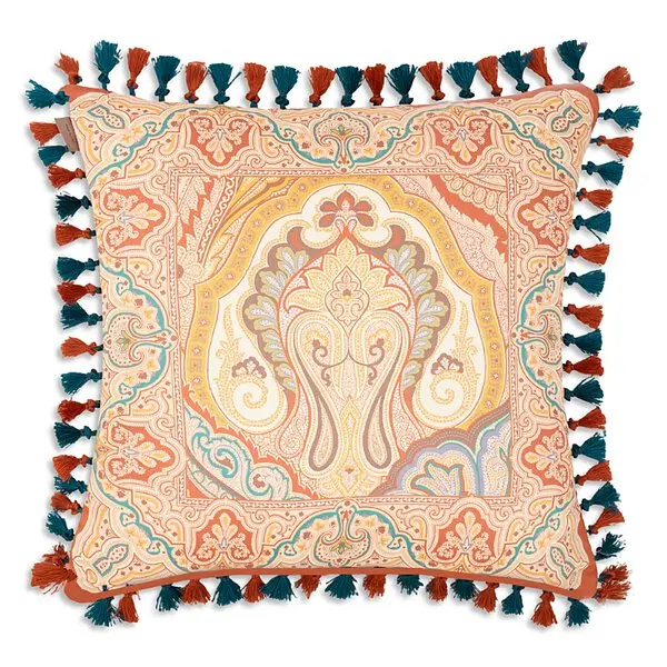 Etro Hoa Cushion With Passementerie - Dark Brown