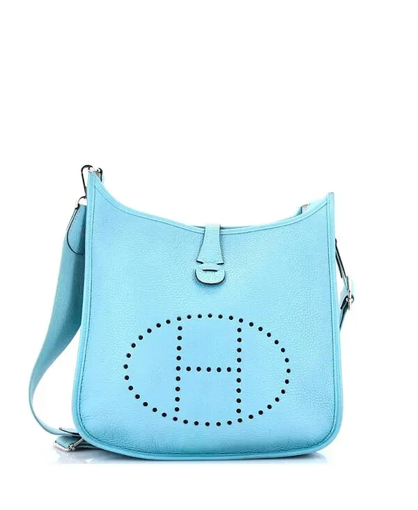 Hermès Pm Evelyne Bag Gen Iii Clemence - Blue