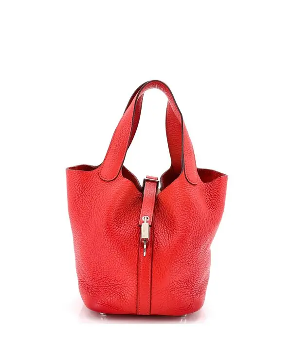Hermès Pm Picotin Lock Bag Clemence - Red