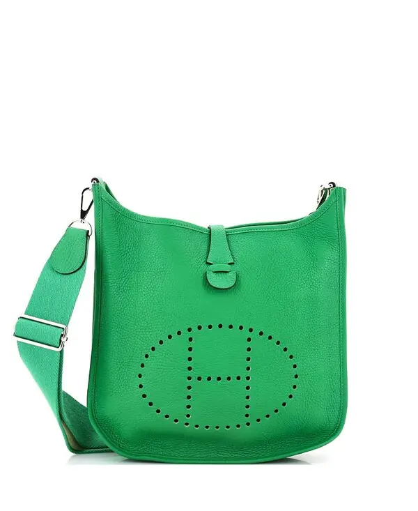 Hermès Pm Evelyne Bag Gen Iii Clemence - Green