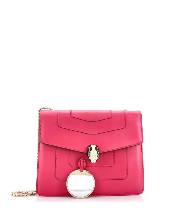 BVLGARI Medium Serpenti Forever Leather Shoulder Bag