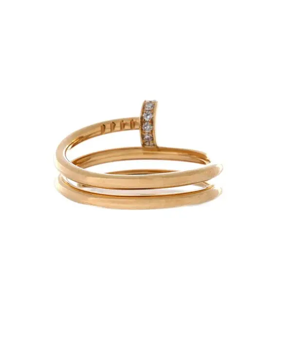 CARTIER Small Juste Un Clou Double Ring 18k And Diamonds