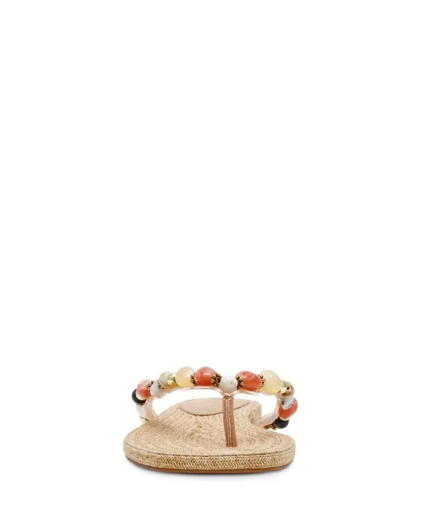 Steve Madden Marble Embellished Thong Sandals - Natural Multi