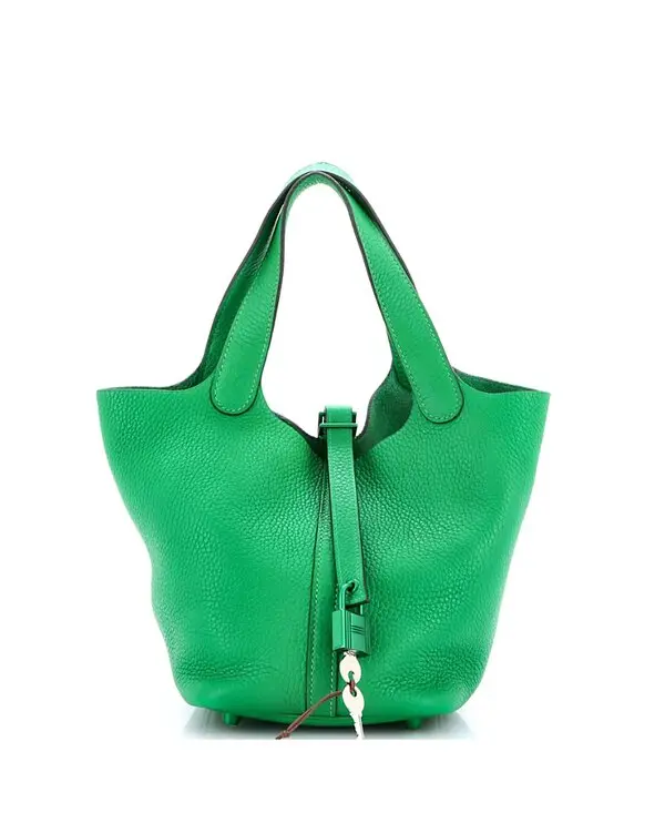 Hermès Picotin Lock Bag Pm Clemence - Green