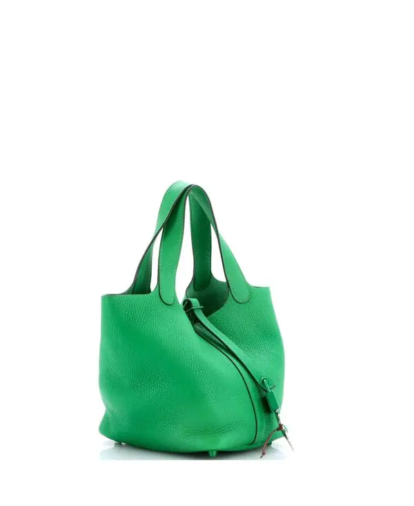 Hermès Picotin Lock Bag Pm Clemence - Green