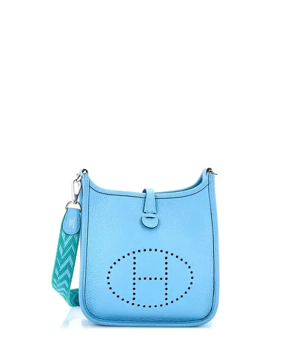 Hermès Tpm Evelyne Bag Gen Iii Clemence - Blue