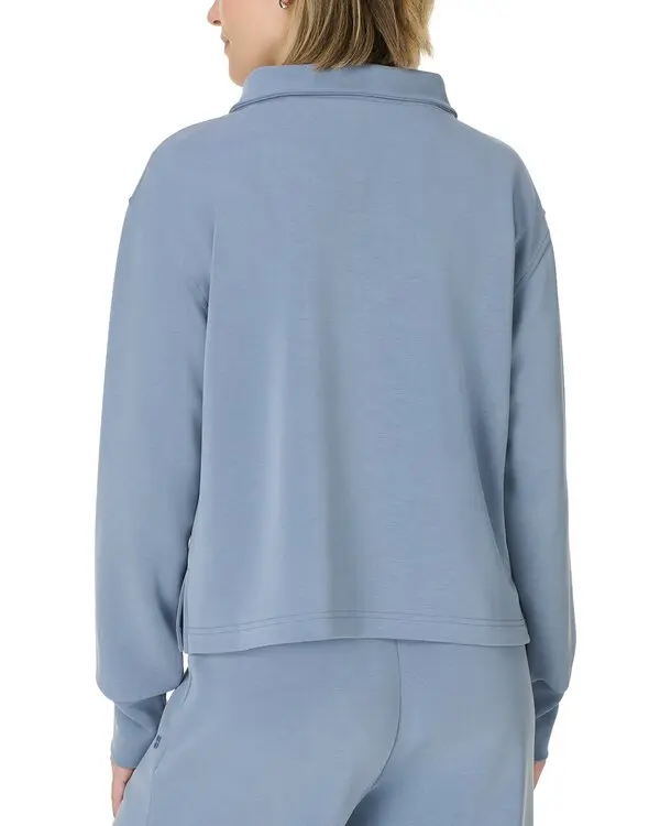 Sweaty Betty Sand Wash Half Zip Sweatshirt - Luxe Blue